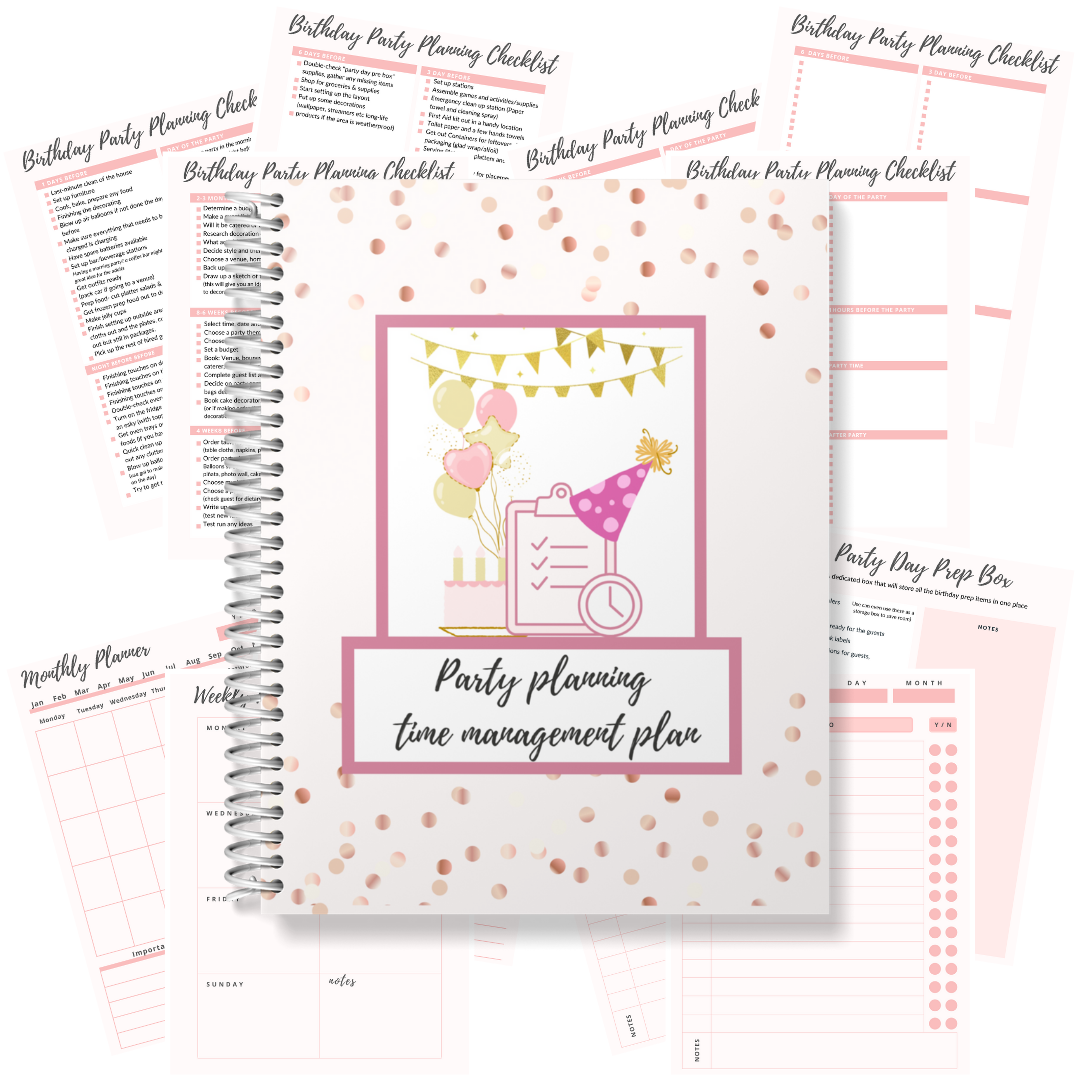 Party Planner - Time Management Plan - Tasty Baking Academy